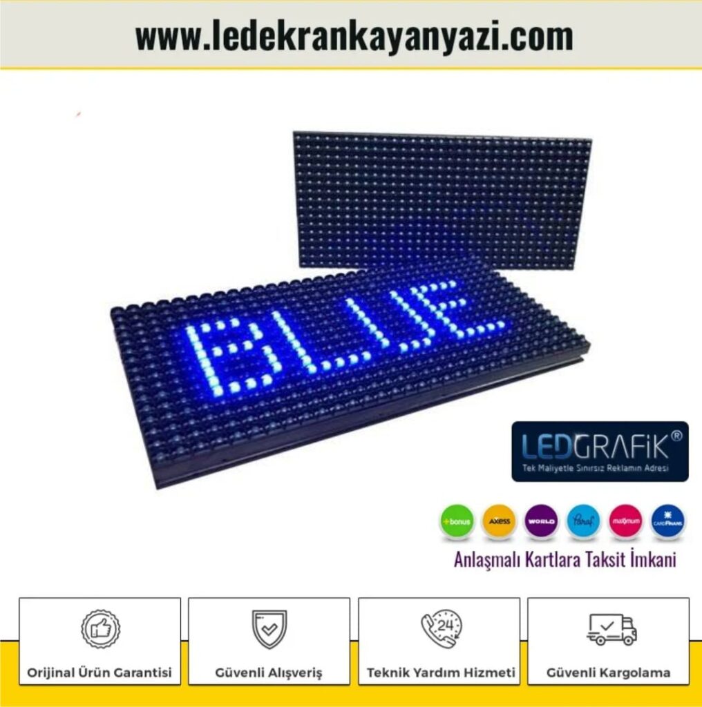 P10 Mavi Panel - Led Ekran - Kayan Yazi